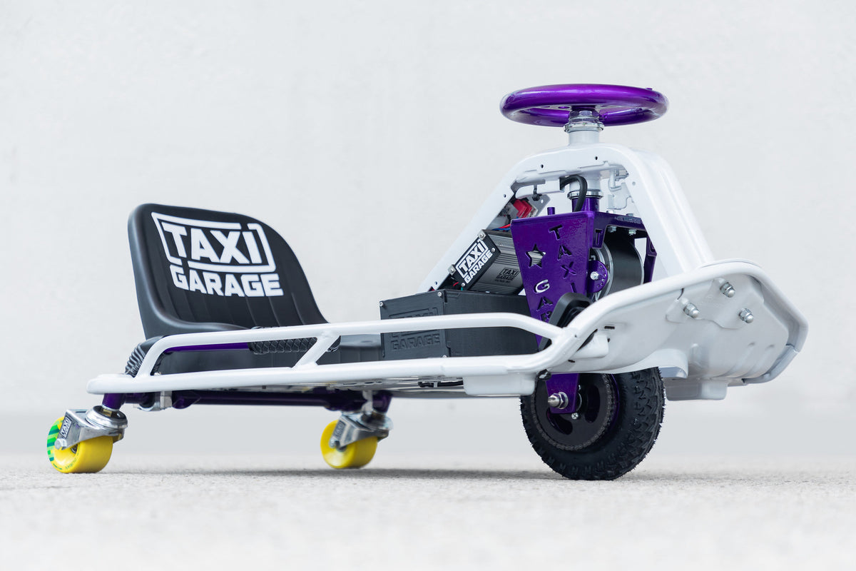 Stage 3 Taxi Garage Crazy Cart White/Purple INVENTORY – TAXI GARAGE