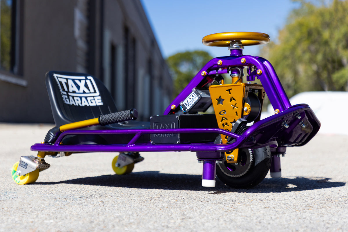 Stage 4 "Purple and Gold" Taxi Garage Crazy Cart INVENTORY – TAXI GARAGE