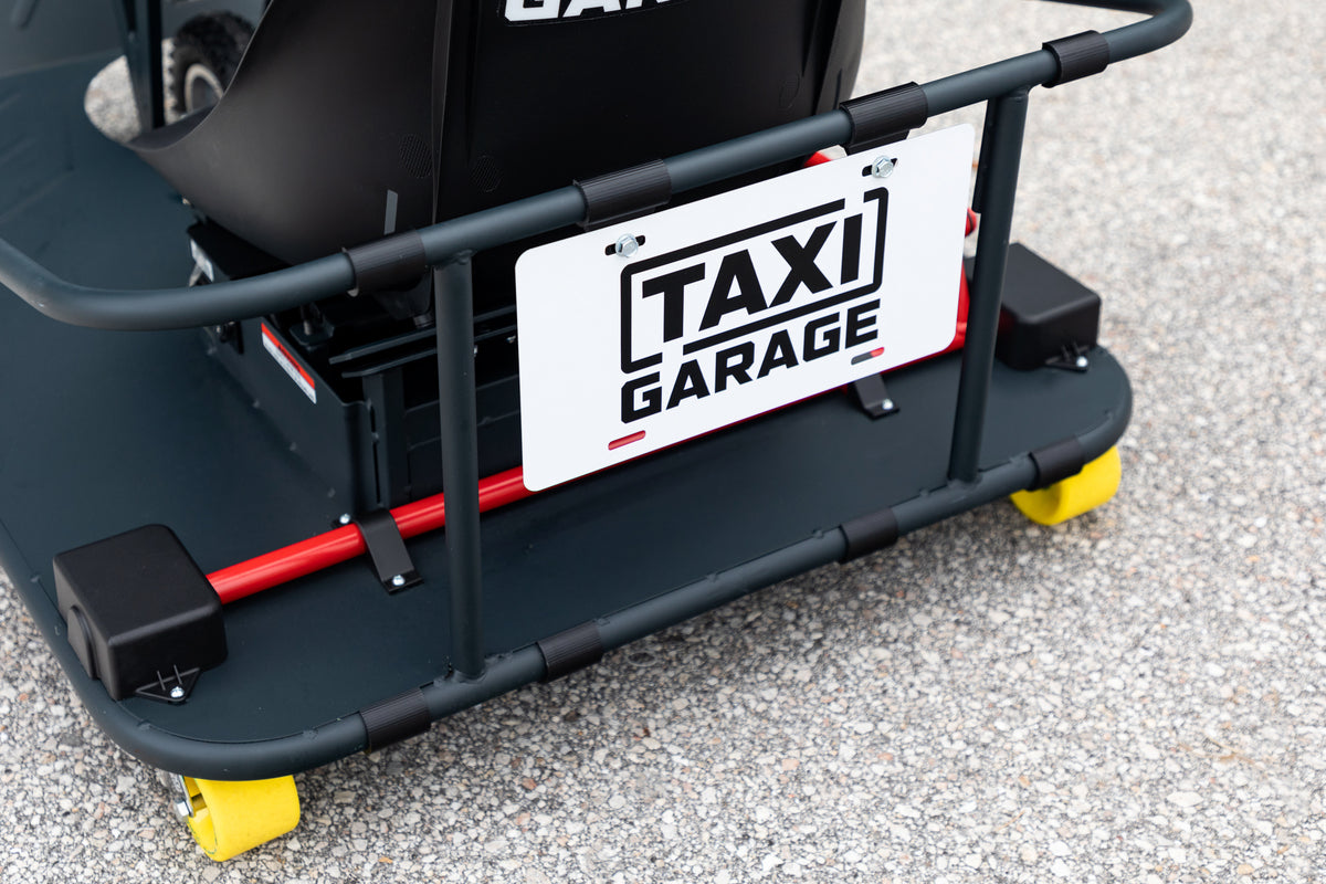 License Plate Holder with Frame Protectors for XL Crazy Cart – TAXI GARAGE