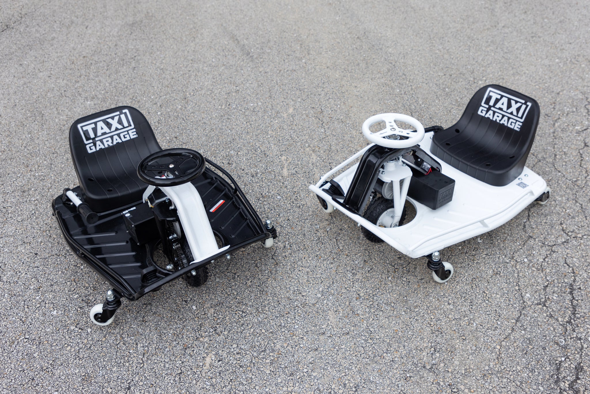 Stage 1 PAIR of TWO Taxi Garage Crazy Carts INVENTORY – TAXI GARAGE