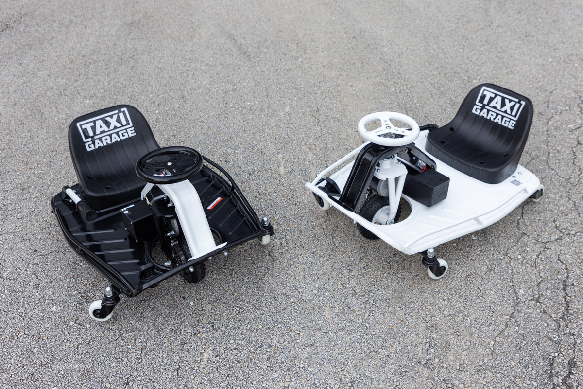 Stage 1 PAIR of TWO Taxi Garage Crazy Carts INVENTORY – TAXI GARAGE