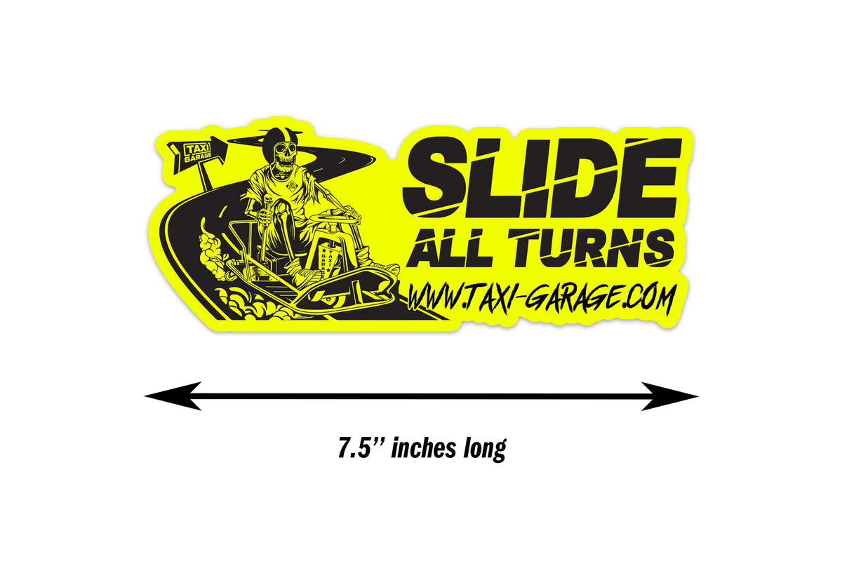 Slide All Turns Bumper Sticker – TAXI GARAGE